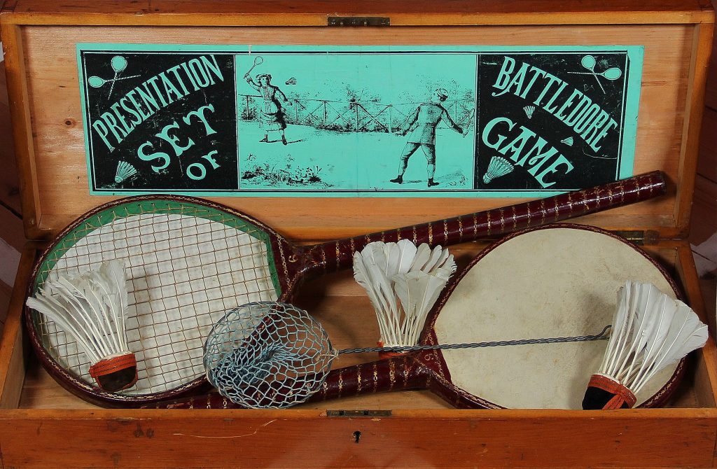 Presentation Set of Battledore Game - The Badminton Museum