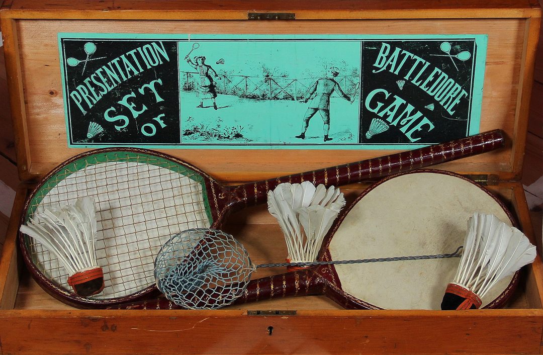 Presentation Set of Battledore Game - The Badminton Museum